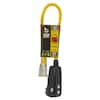 Yellow Jacket 2 ft. 12/3 SJTW Right Angle GFCI Heavy-Duty Extension ...