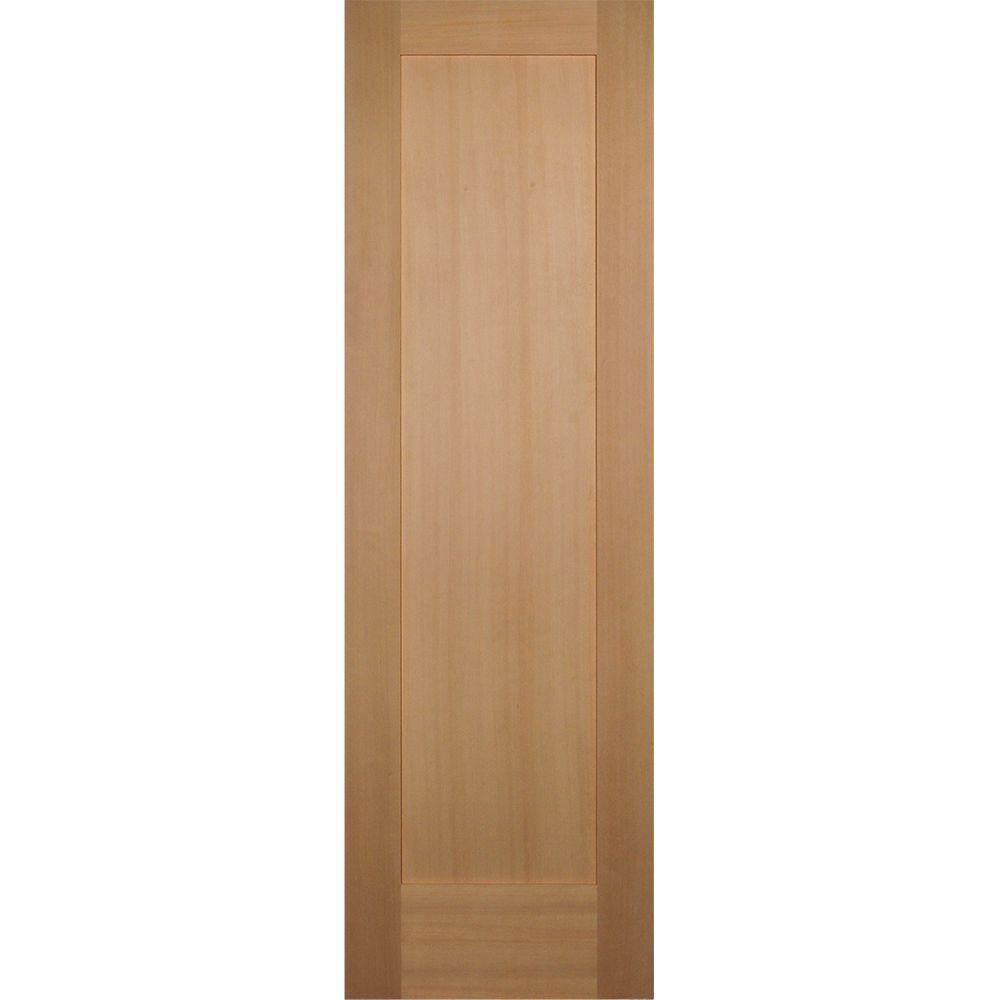 Builders Choice 24 in. x 80 in. 1-Panel Shaker Solid Core Hemlock ...