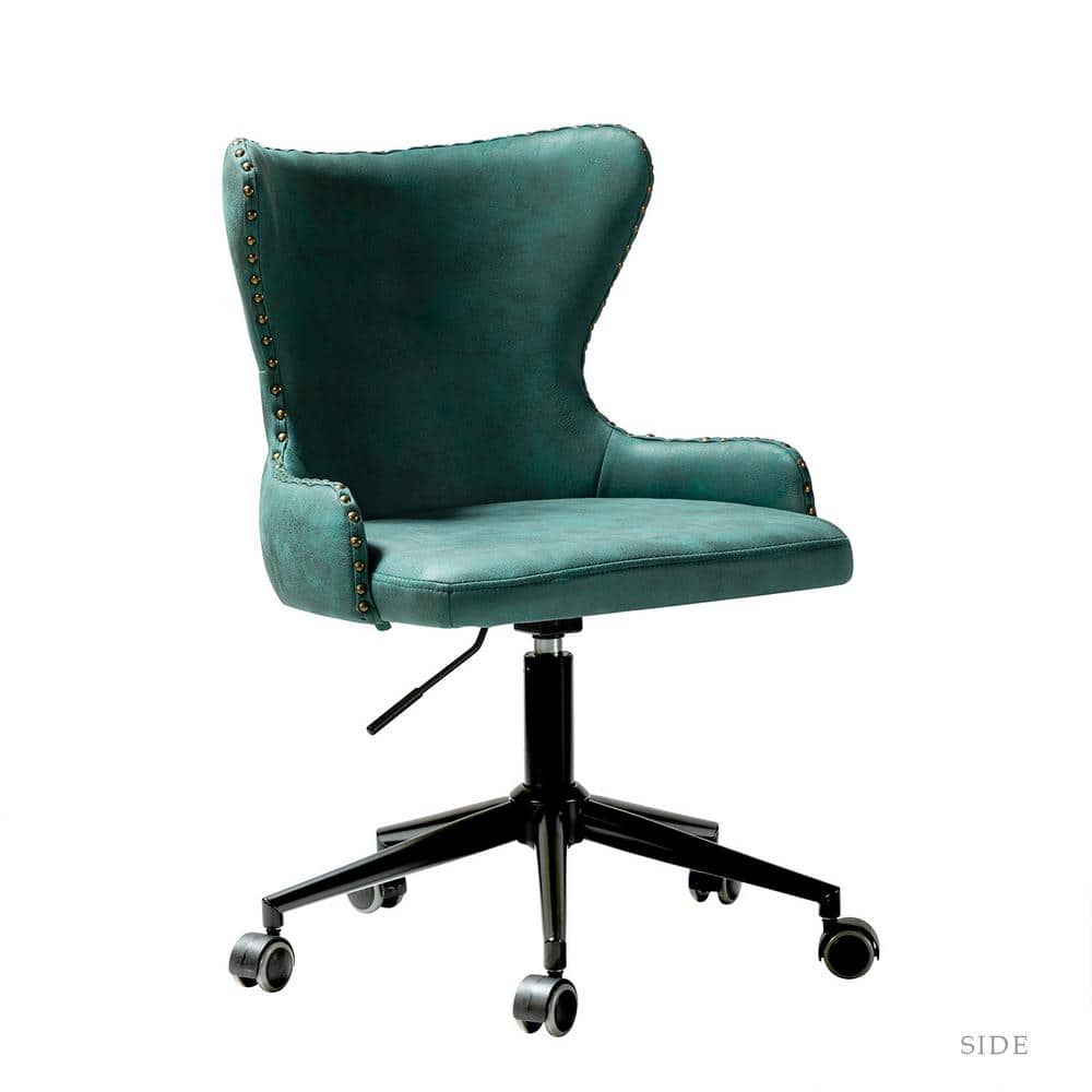JAYDEN CREATION Ecbatana Green Upholstery Swivel Task Chair with ...