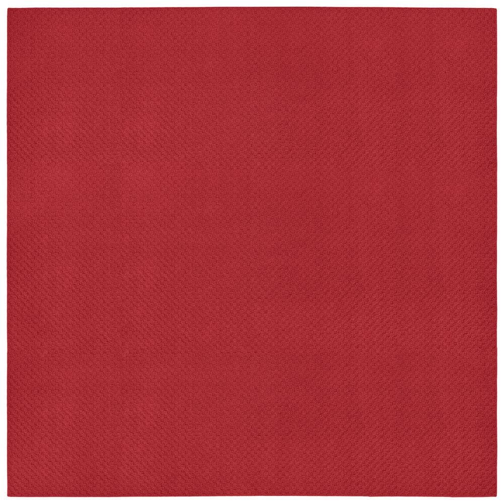 Garland Rug Town Square Chili Red 12 ft. x 12 ft. Geometric Area Rug ...