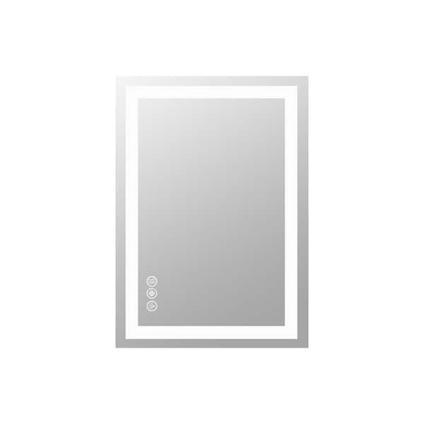 Tileon 28 in. W x 20 in. H Rectangular Frameless Anti-fog LED Wall ...