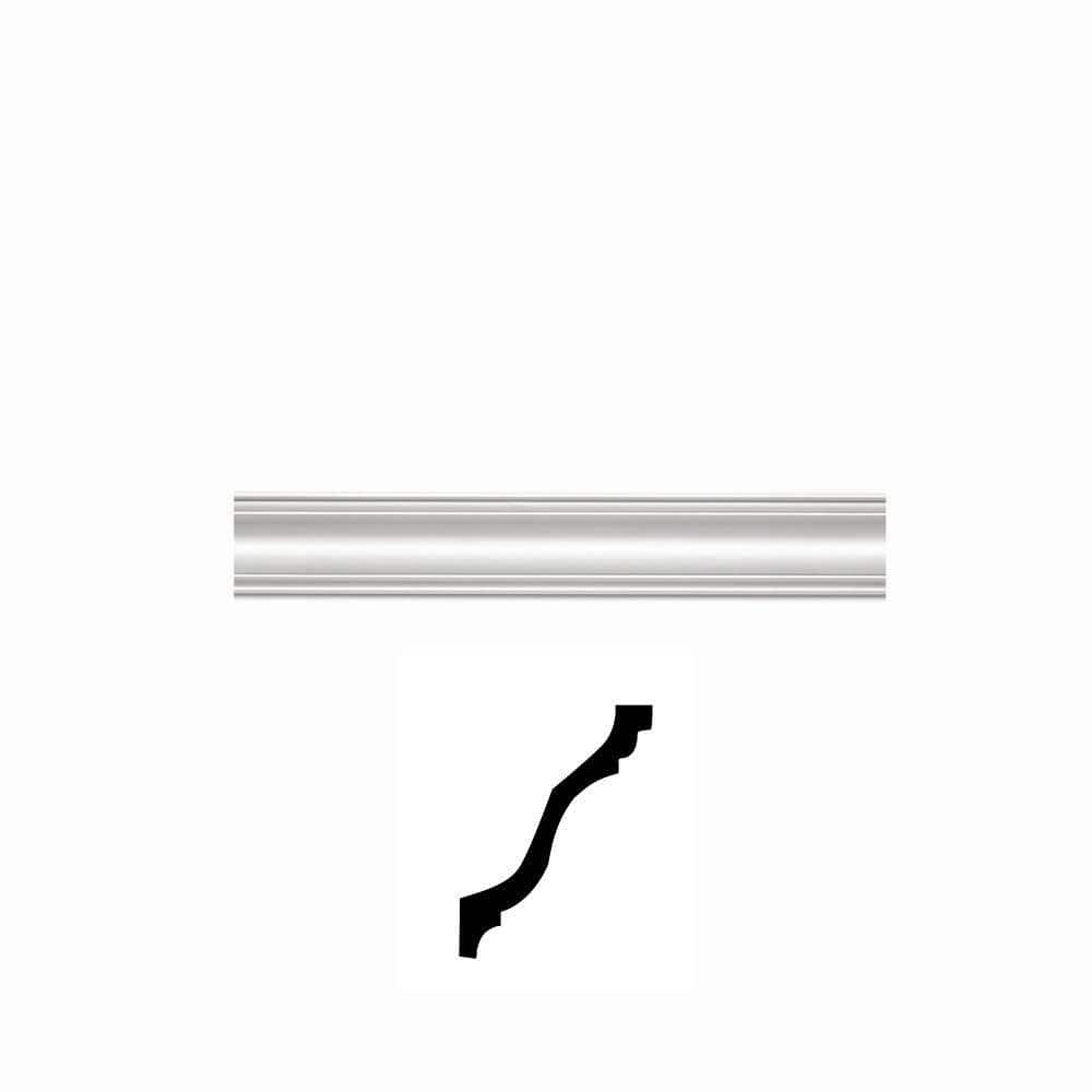 Focal Point 3/4 in. x 4-1/2 in. x 96 in. Primed Franklin Crown Moulding ...