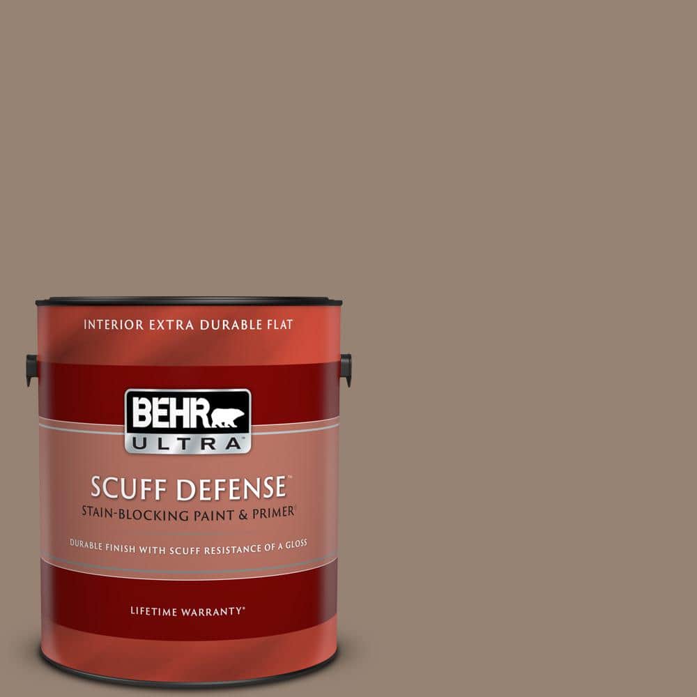 BEHR ULTRA 1 gal. #N230-5 Dry Brown Extra Durable Flat Interior Paint ...