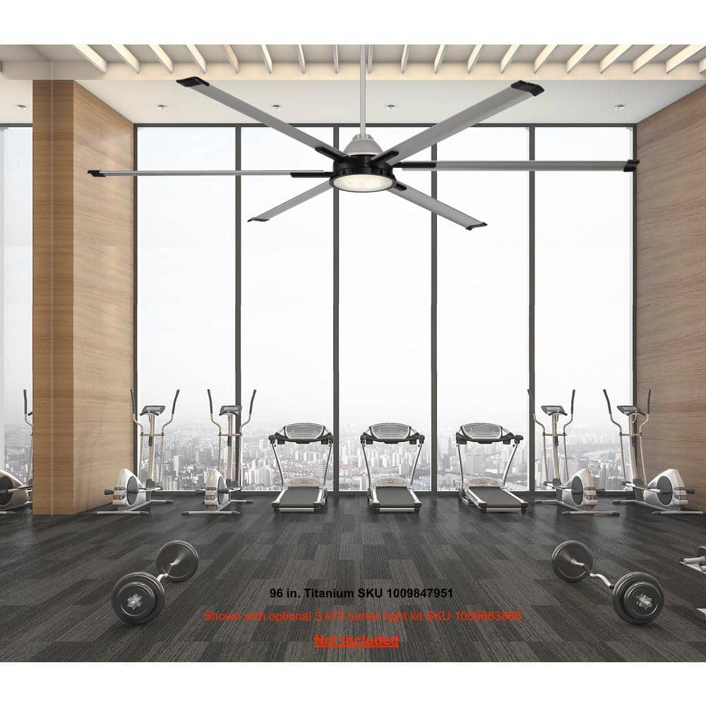 Commercial Electric High Velocity 10 ft. Indoor/Outdoor Titanium ...