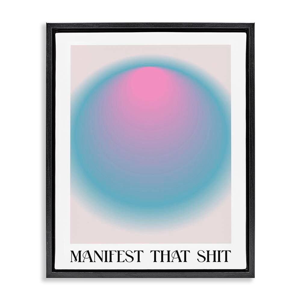Stupell Industries Manifest Phrase with Ombre by House of Lulu Black ...