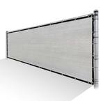 COLOURTREE 8 ft. x 12 ft. Grey Privacy Fence Screen Mesh Fabric Cover ...