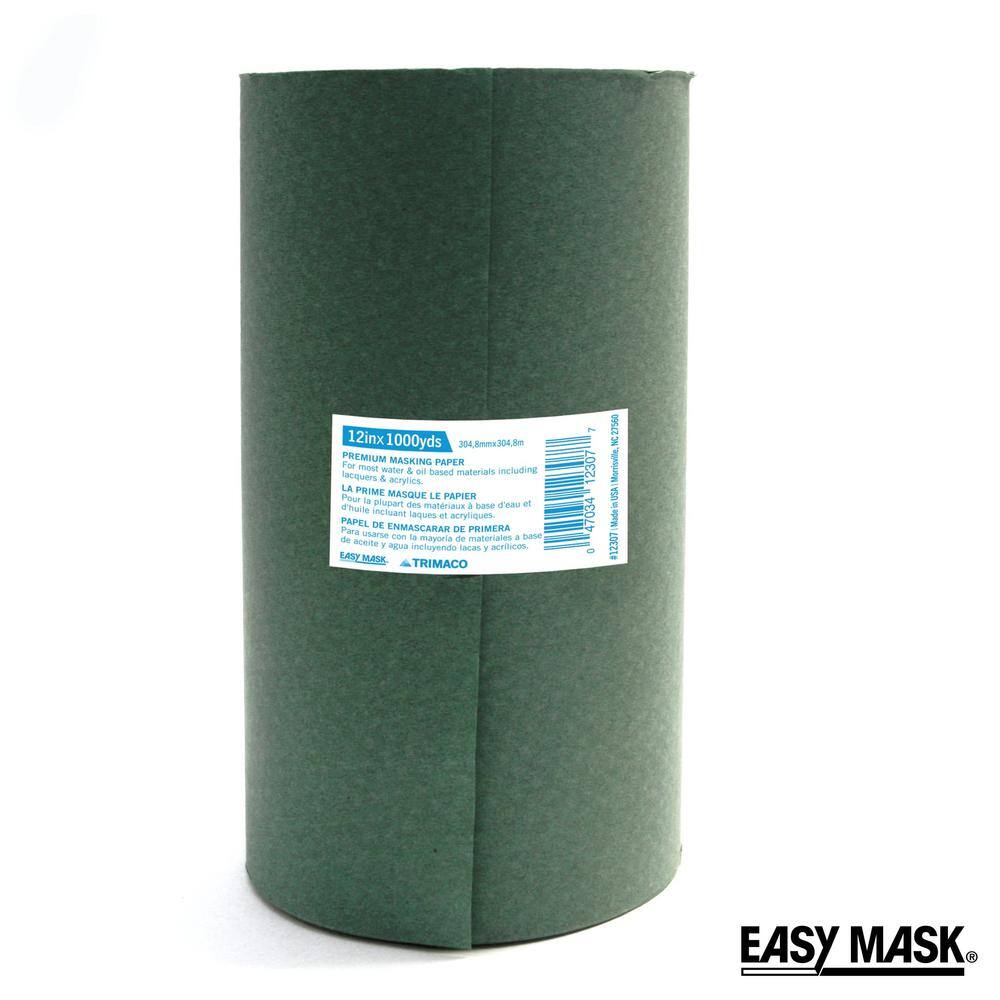 TRIMACO Easy Mask 12 IN. X 1000 FT. Green Premium Masking Paper 12307 ...