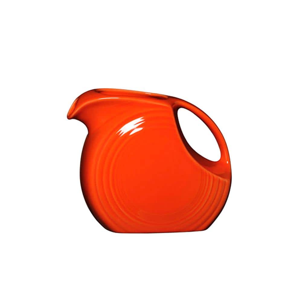 Fiesta 67.25 oz. Poppy Ceramic Large Pitcher Disk 484338U - The Home Depot