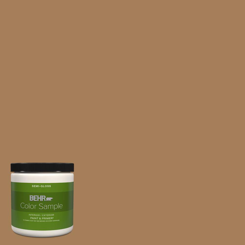 BEHR PREMIUM PLUS 8 oz. #S280-6 Hazel Semi-Gloss Interior/Exterior ...