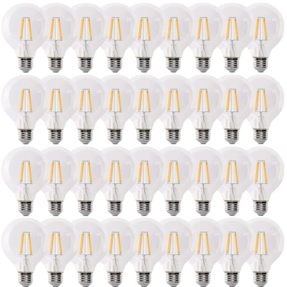 Feit Electric 100-Watt Equivalent G25 Globe Dimmable Filament Clear ...