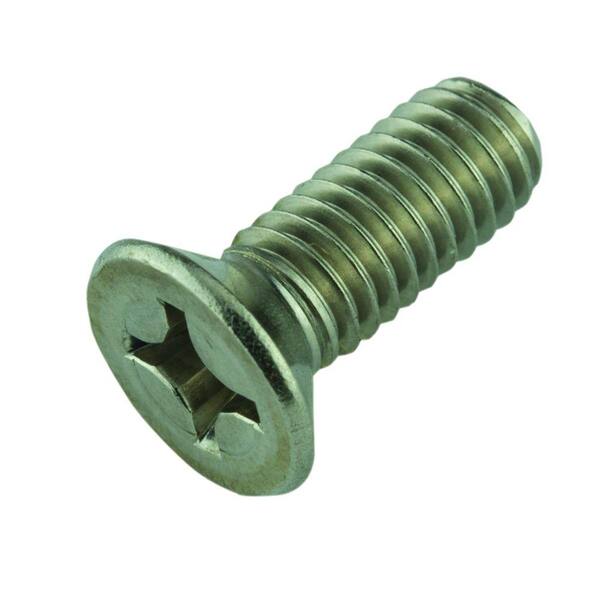Everbilt #10-24 tpi x 3/4 in. Aluminum Flat Head Phillips Machine Screw ...