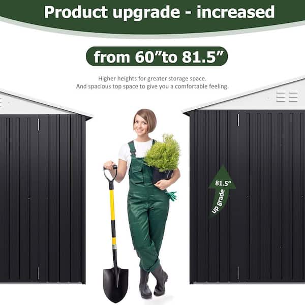 AirWire 10 ft. W x 14 ft. D Outdoor Storage Metal Shed with Updated ...