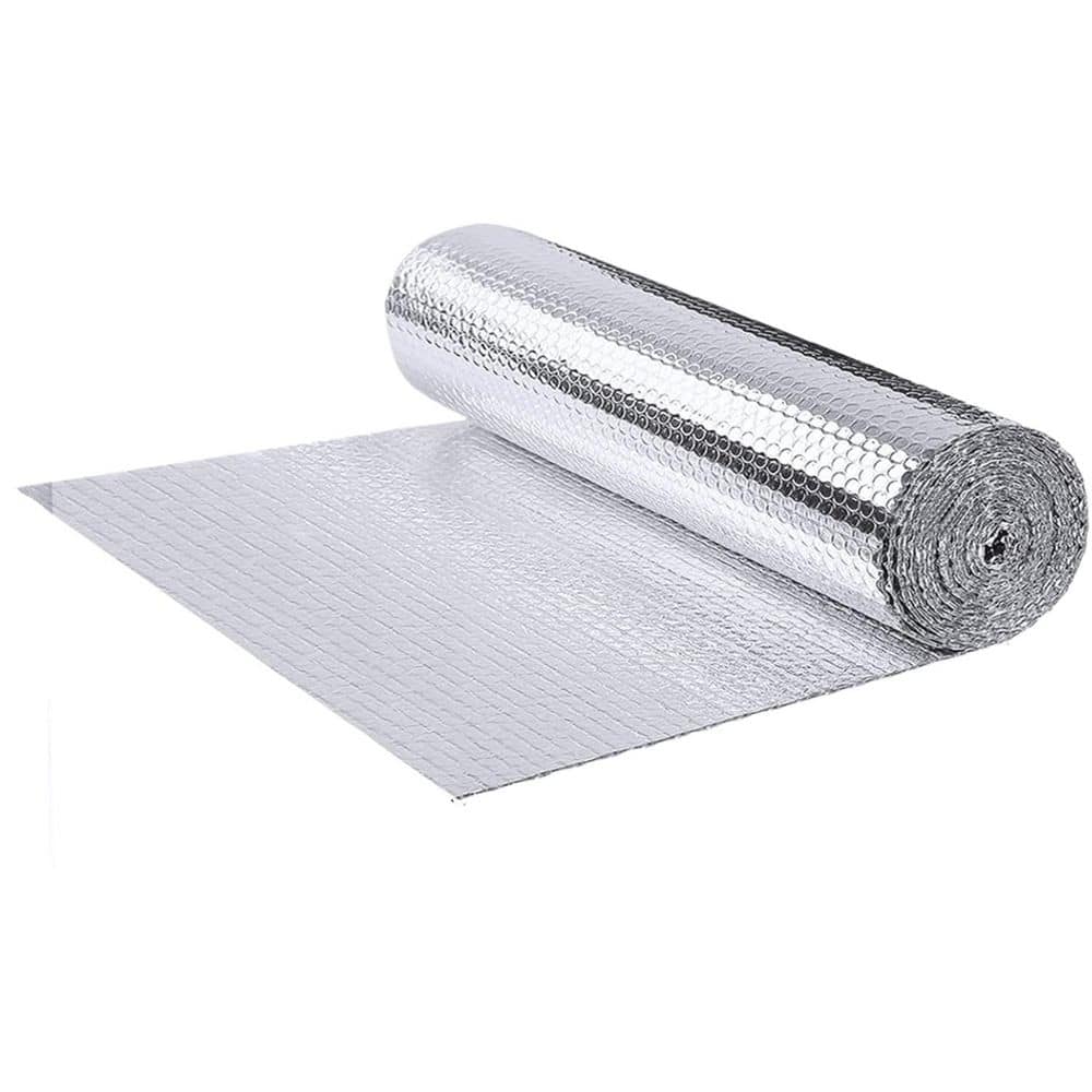 48 in. x 10 ft. Radiant Barrier Reflective Insulation Foam, Aluminum ...