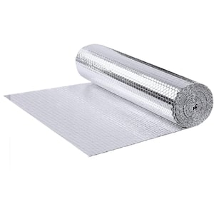 Double Reflective Insulation Foam 48 x 10 ft. Radiant Barrier Aluminum ...