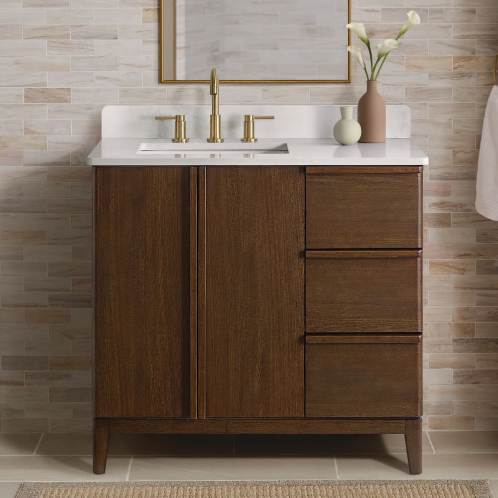 Home Decorators Collection Sellan 37 in. Single Sink Dark Walnut Bath ...