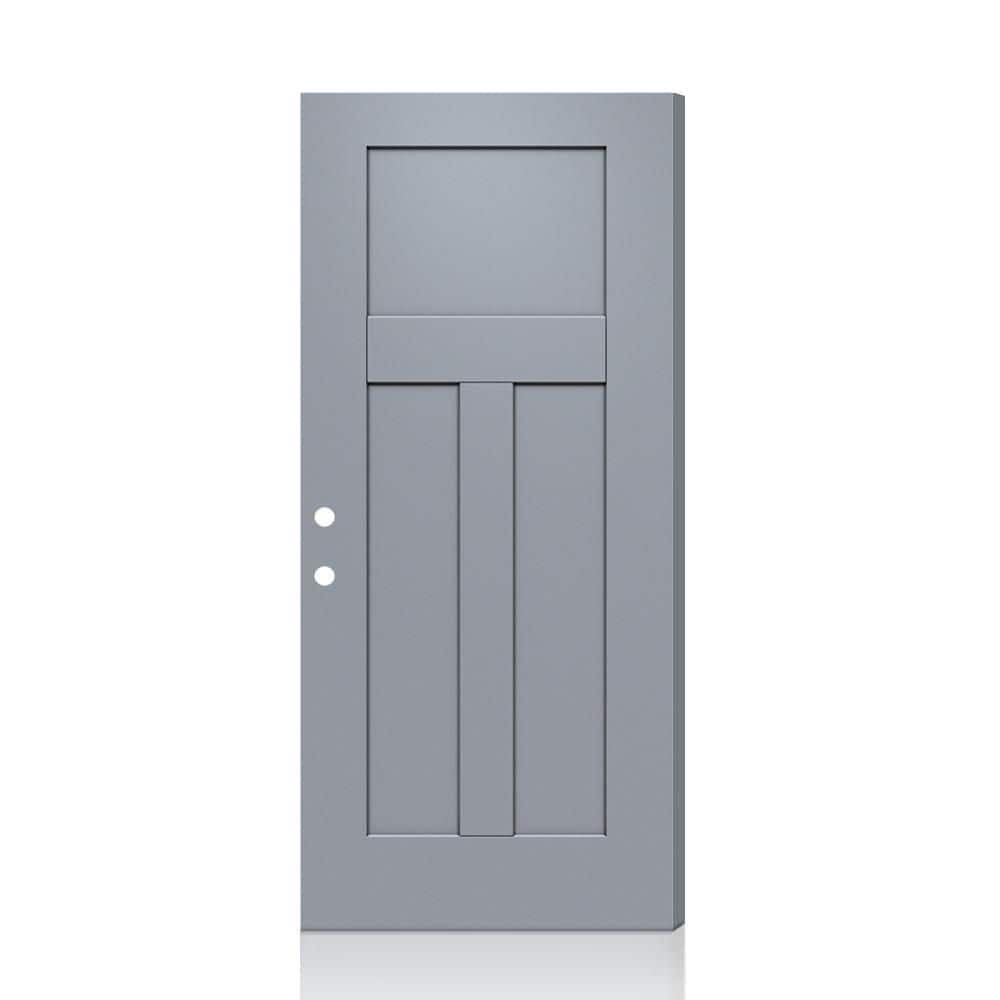 CALHOME 36 in. x 79 in. Universal/Reversible Premium 3-Panel Craftsman ...