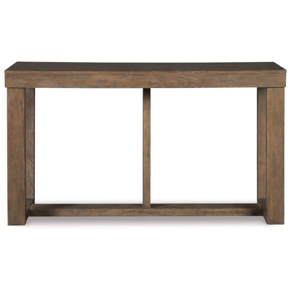 Signature DESIGN BY ASHLEY Cariton 64 in. Gray Rectangle MDF Console ...