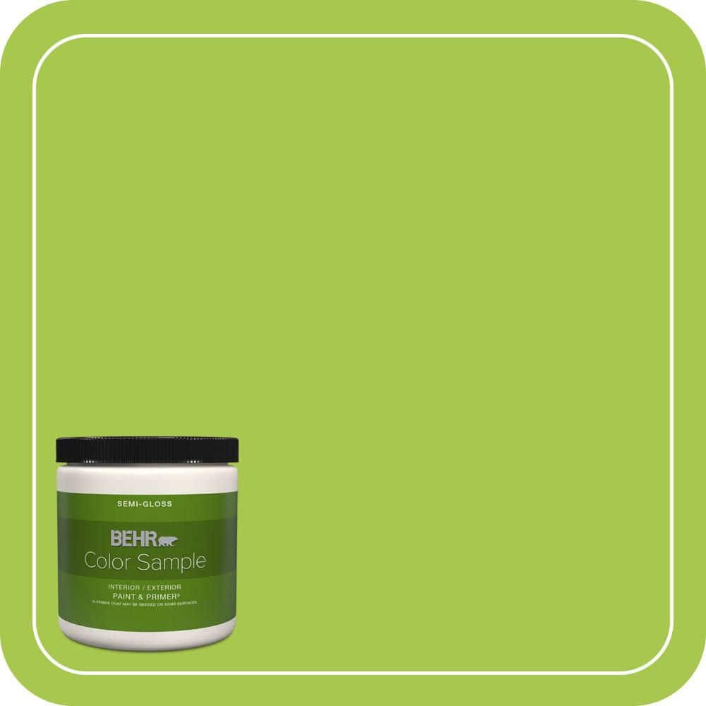 BEHR PREMIUM PLUS 8 oz. #420B-5 Sweet Midori Semi-Gloss Interior ...