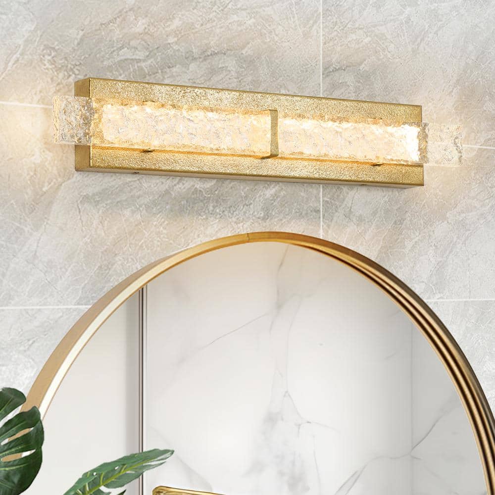 LNC Modern 24 in. 1-Light Vintage Gold LED Bath Vanity-Light Bar with ...