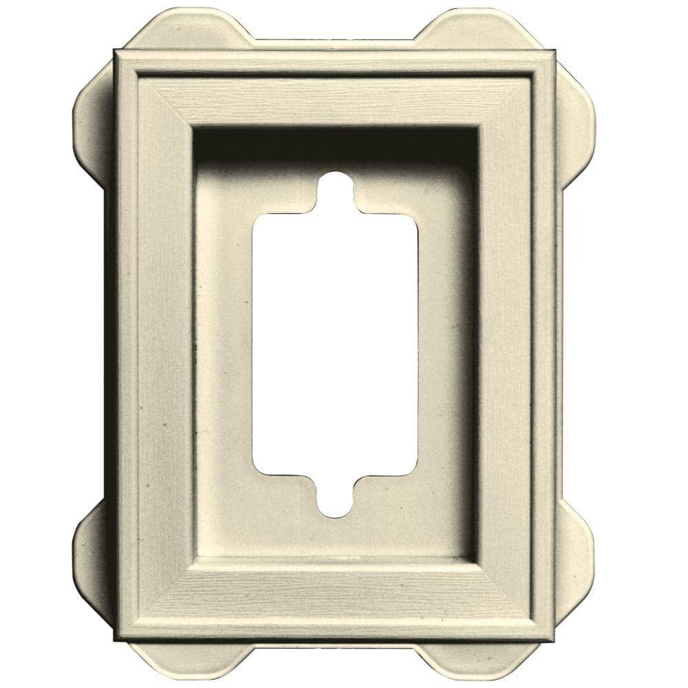 Builders Edge 4.5 in. x 6.3125 in. #020 Heritage Cream Recessed Mini ...