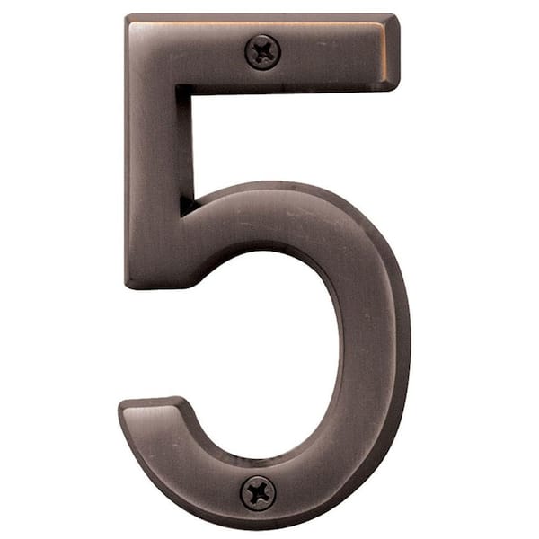 HY-KO 4 in. Metal Number 5 BR-42OWB/5 - The Home Depot