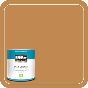 BEHR PREMIUM PLUS 8 oz. #M250-6 Toffee Tart Satin Enamel Interior ...