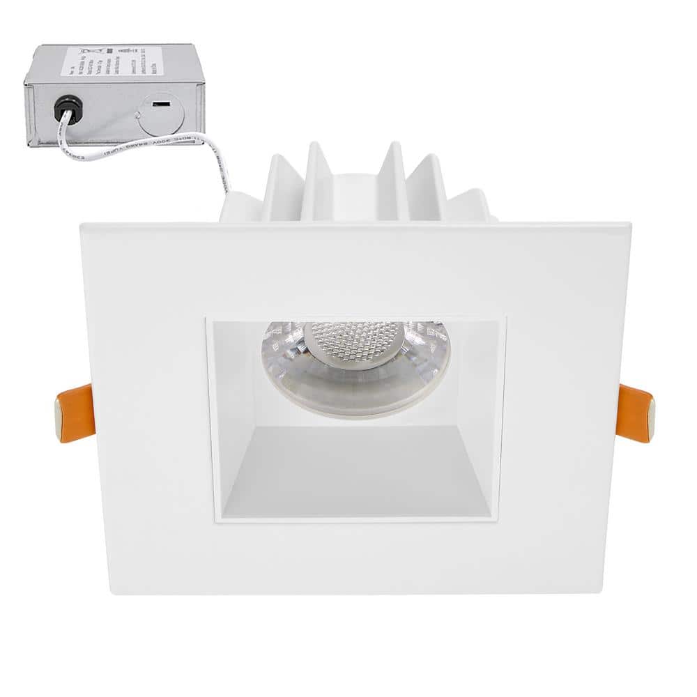 Maxxima 4 in. Low Kelvin Slim Sq Recessed Anti-Glare LED Downlight ...