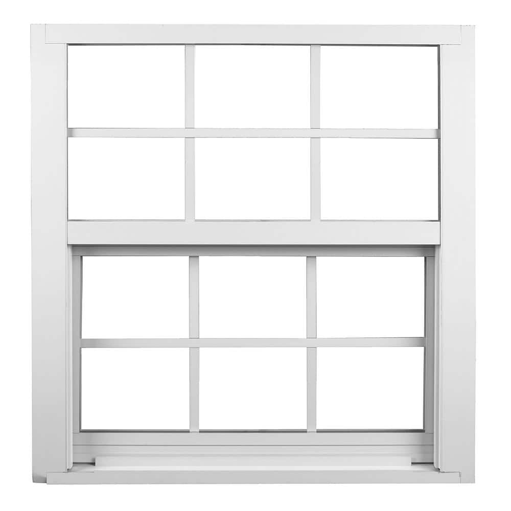 Ply Gem 35.25 in. x 35.25 in. 400 Series White Aluminum Single Hung ...