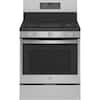 GE Profile 30 in. 5 Burner Smart Freestanding Gas Range in Fingerprint ...