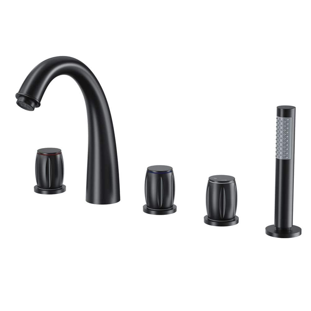 Reviews for Boyel Living 3-Handle Deck-Mount Roman Tub Faucet with ...