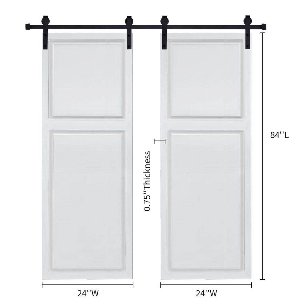 Have a question about Dual 2-Panel Cottage style door 3/4 in. thick 48 ...
