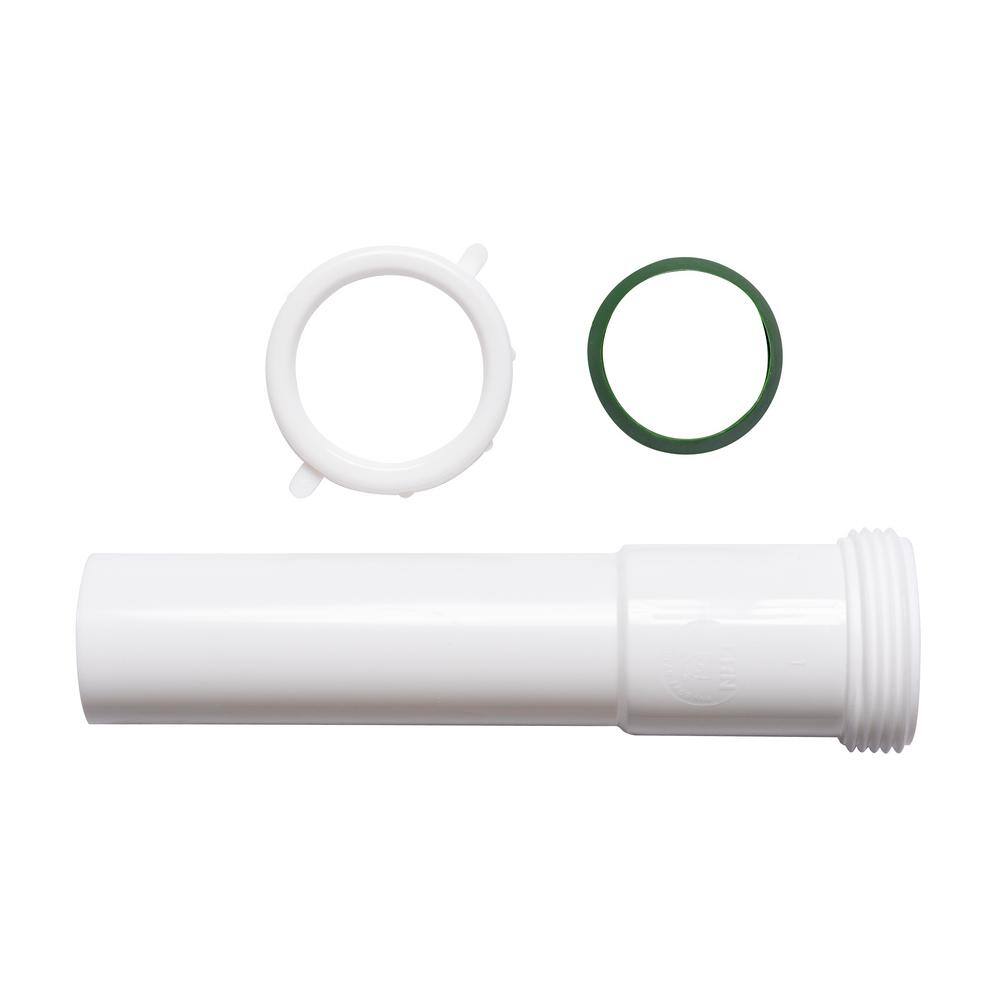 Buy 1-1/4 in. x 6 in. White Plastic Slip-Joint Sink Drain Tailpiece ...