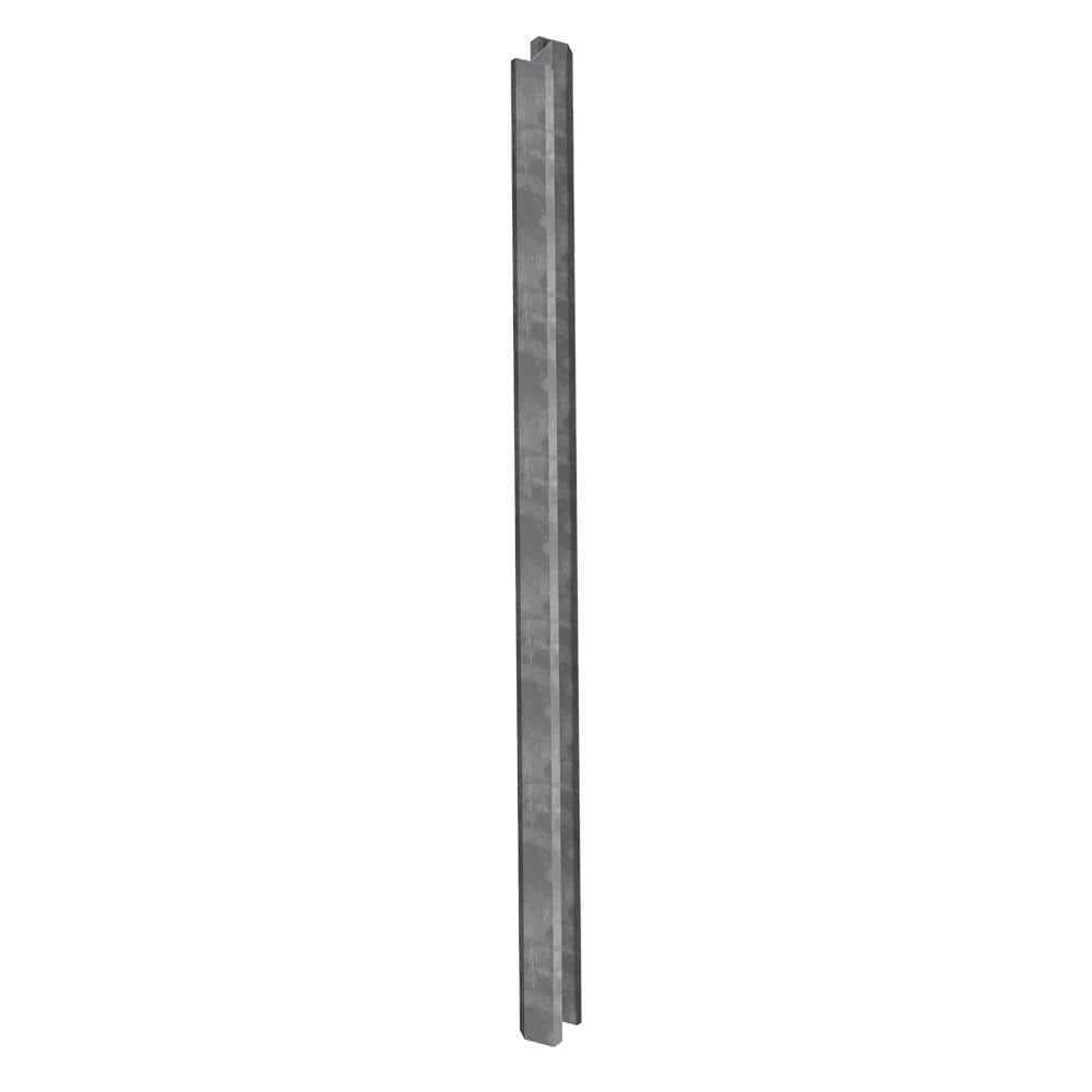 Barrette Outdoor Living 4 in. x 4 in. x 58 in. Metal Gate Post Insert ...