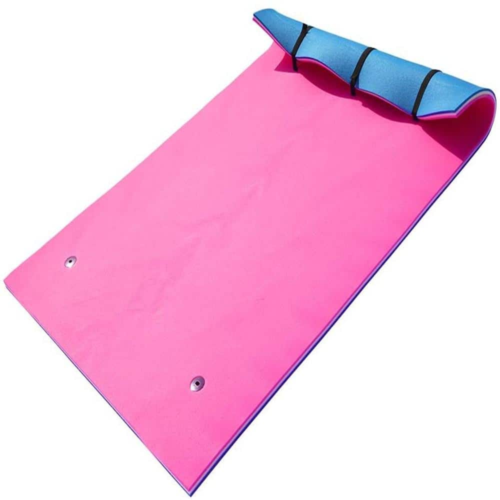 Karl home 9 ft. x 6 ft. Floating Mat 3-Layer Water Foam Pad ...