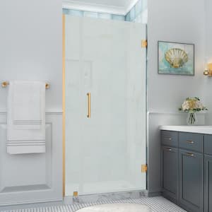 Aston Belmore Xl 33 25 34 25 In X 80 In Frameless Hinged Shower