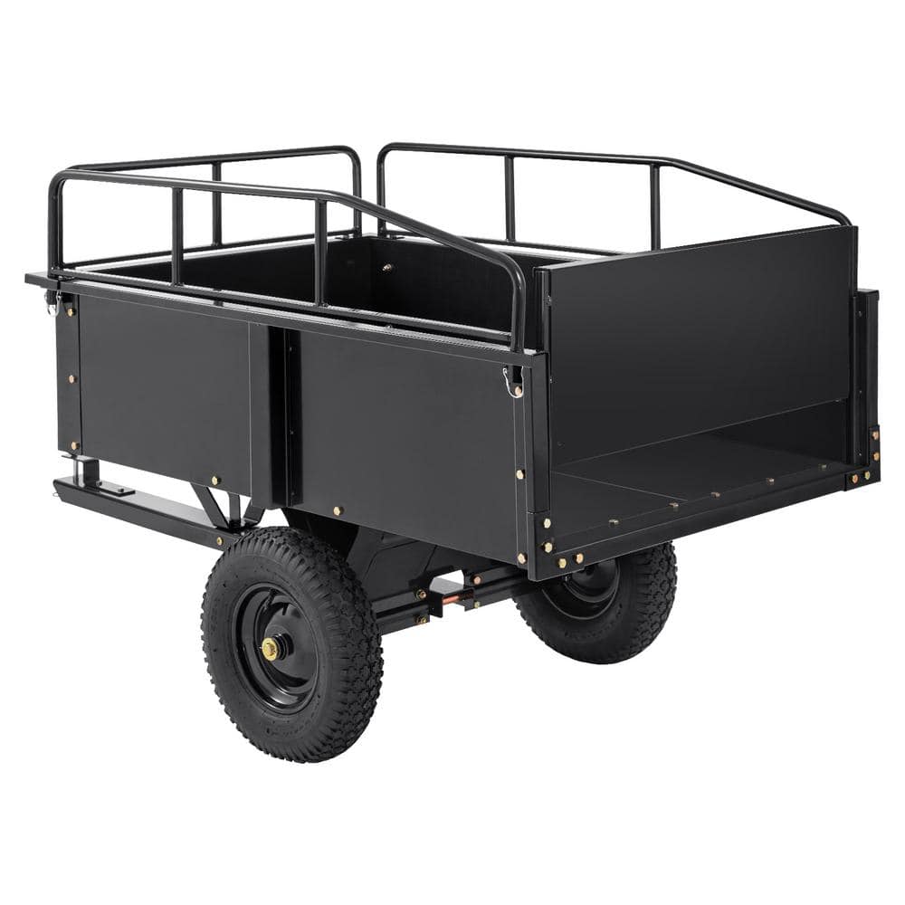 SVOPES 750 lbs. 15 cu. ft. Eavy Duty ATV Trailer Steel Dump Cart Garden ...