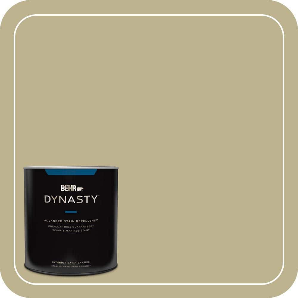 BEHR DYNASTY 1 qt. #PPU9-10 Wasabi Powder Satin Enamel Interior Stain ...