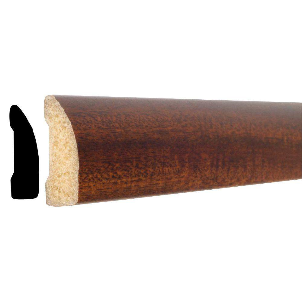 IP Moulding 3/8 in. x 84 in. x 1-1/4 in. Polystyrene Mahogany Stop ...
