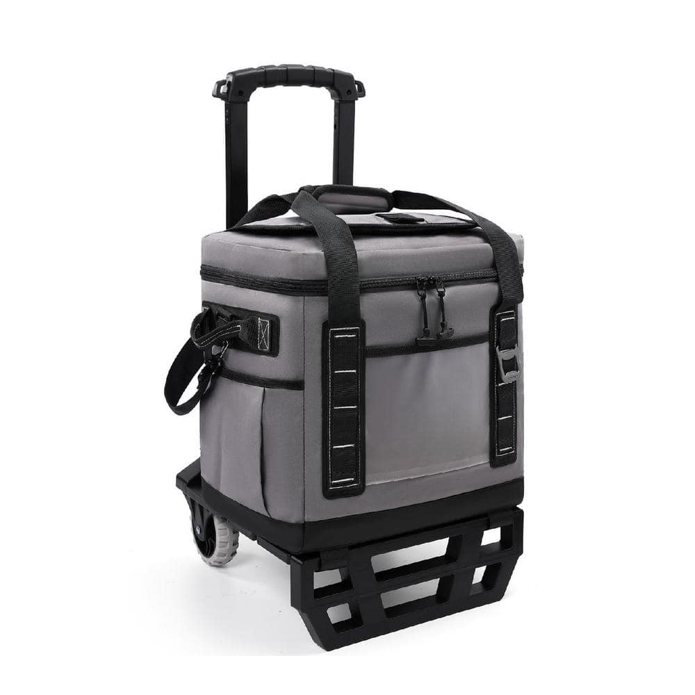 Portable 30 qt. Collapsible Rolling Soft Side Cooler Reinforced All ...