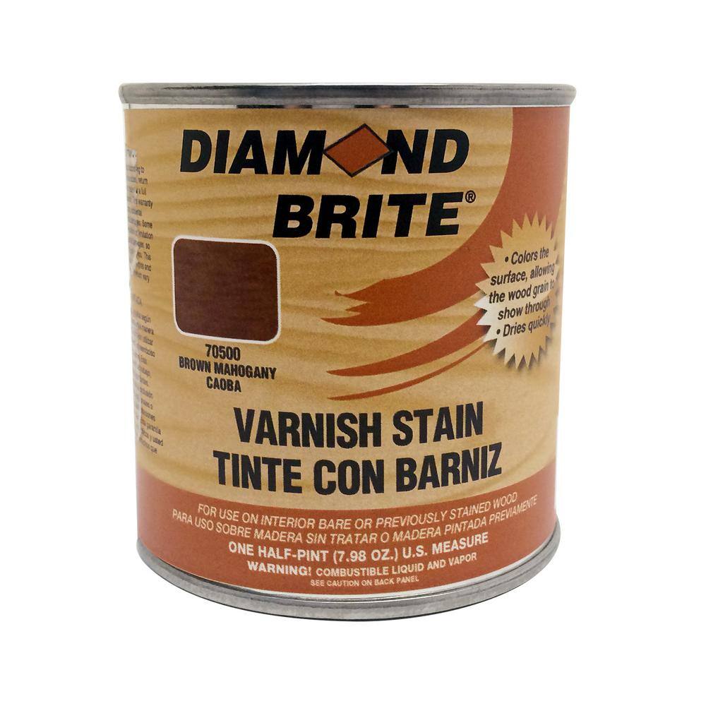 Diamond Brite Paint 1/2 pt. Brown Mahogany Oil-Based Interior Varnish ...