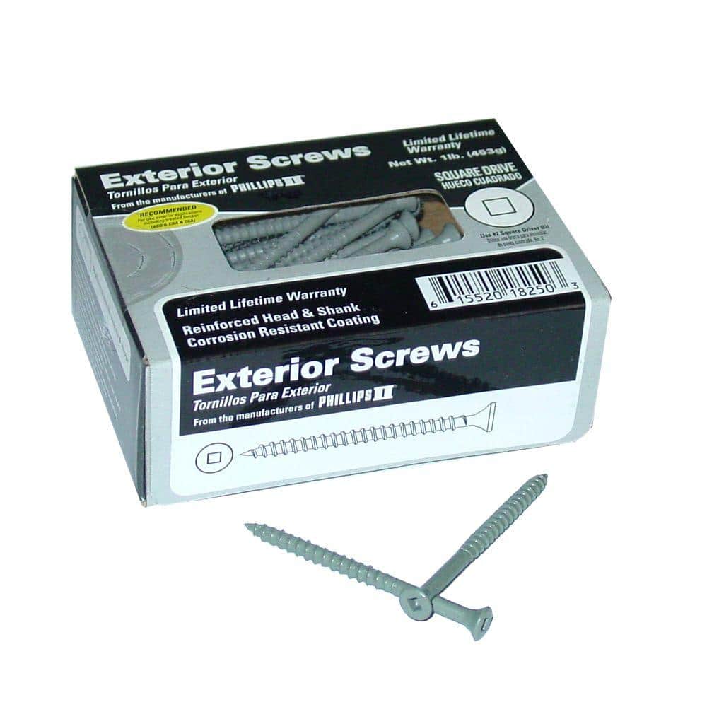 Phillips Fastener #8 2-1/2 in. Internal Square Flat-Head Wood Deck ...