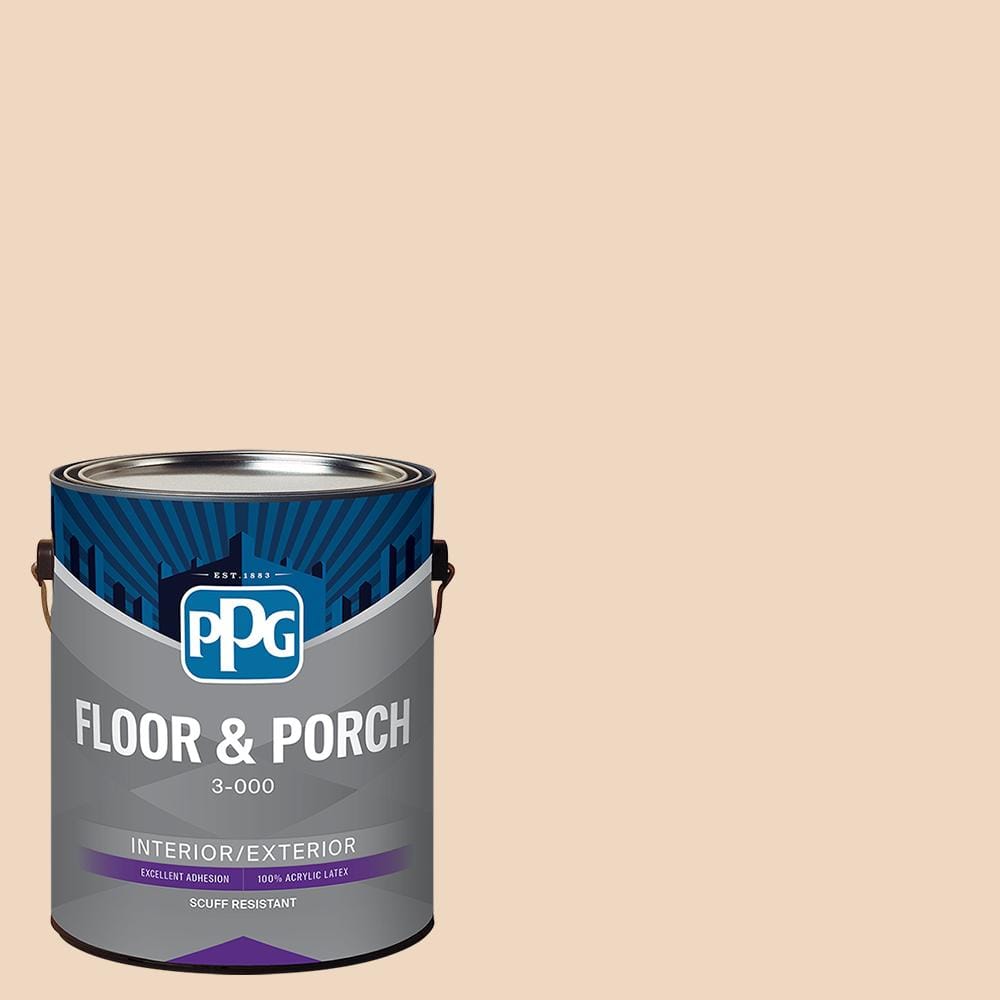 PPG 1 gal. PPG1083-3 Oak Buff Satin Interior/Exterior Floor and Porch ...