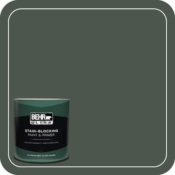 BEHR ULTRA 1 qt. #PMD-66 Deep Evergreen Semi-Gloss Enamel Exterior ...