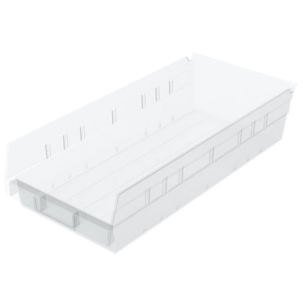 Akro-Mils 30158 Plastic Storage Shelf Bins, 18 in. D x 8 in. W x 4 in ...