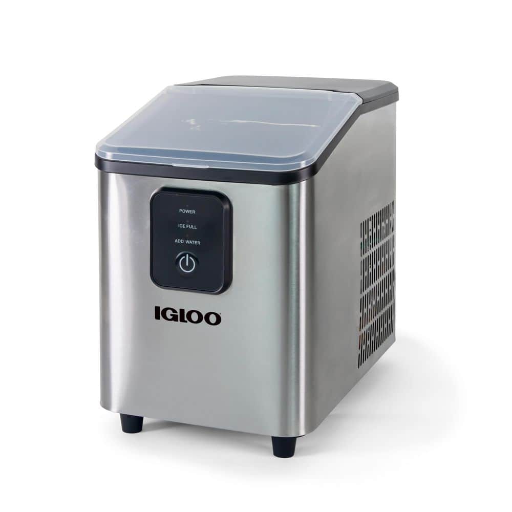 Nostalgia Igloo 26 lb. Ice Maker-Stainless Steel IBICEWLTH26SS - The Home Depot