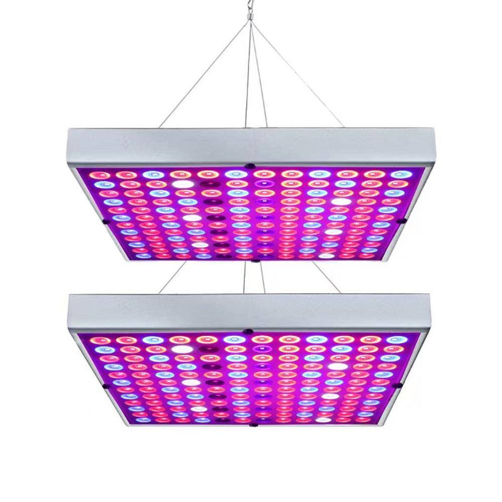 Mr. Garden 9.9 in. x 9.9 in. 144 LED Full Spectrum Stainless Steel ...