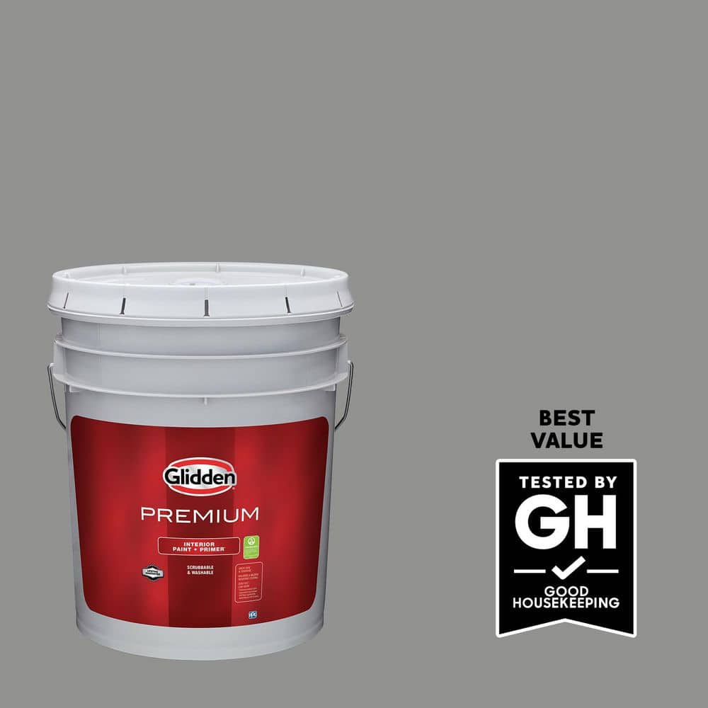 Glidden Premium 5-gal. PPG0996-4 Cloudy Slate Eggshell Interior Latex ...