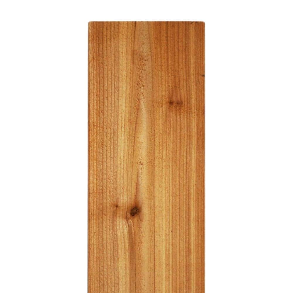 9/16 in. x 5-1/2 in. x 8 ft. Western Red Cedar Flat Top Fence Picket ...