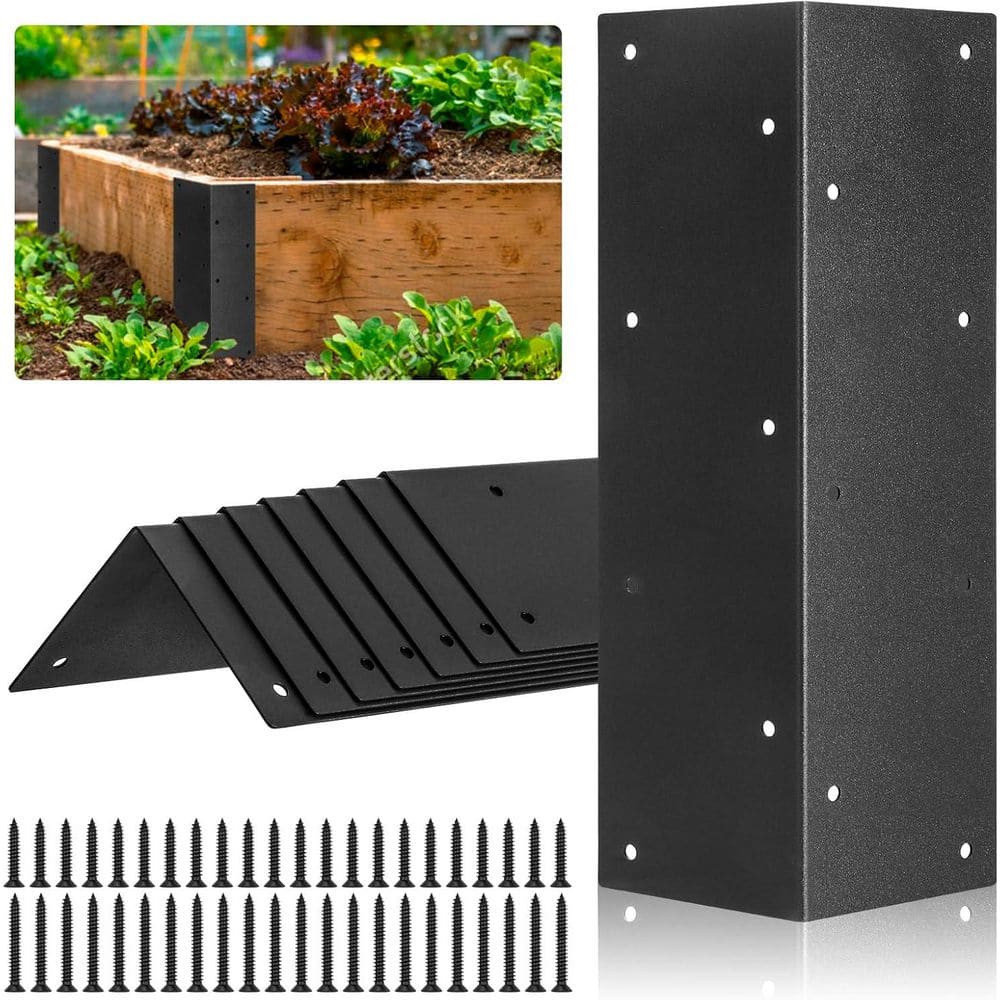 Oyezvary Set of 8 Rust Resistant Raised Garden Bed Corner Brackets ...