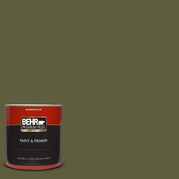 BEHR PREMIUM PLUS 1 qt. #PPU9-25 Eastern Bamboo Flat Exterior Paint ...